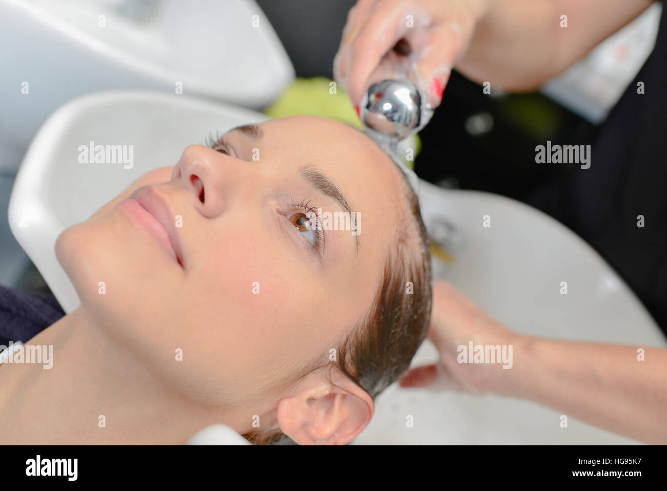 Water wet hair wash washed hi-res stock photography and images - Alamy