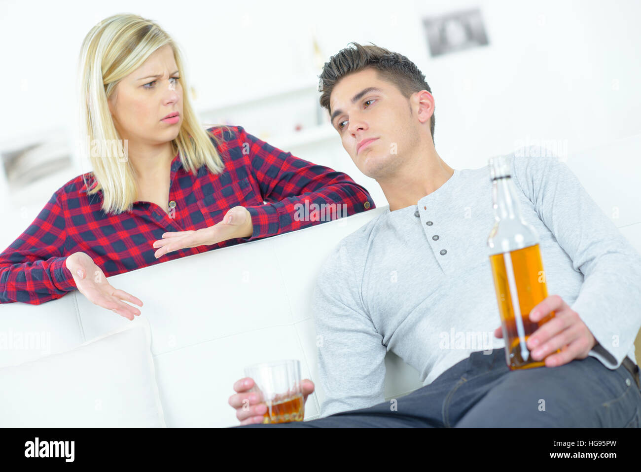 alcohol and problems Stock Photo - Alamy