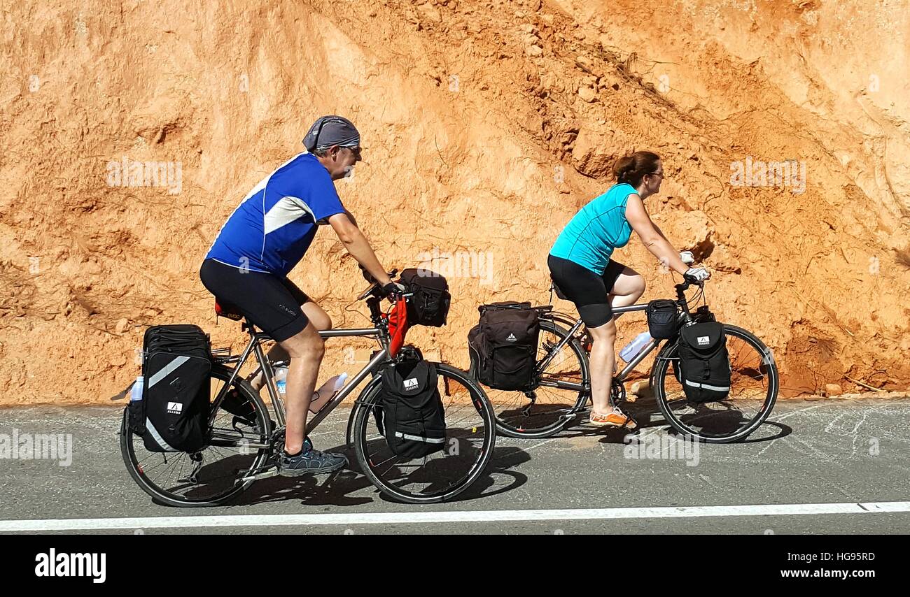 Adult cyclists on the road hi-res stock photography and images - Alamy