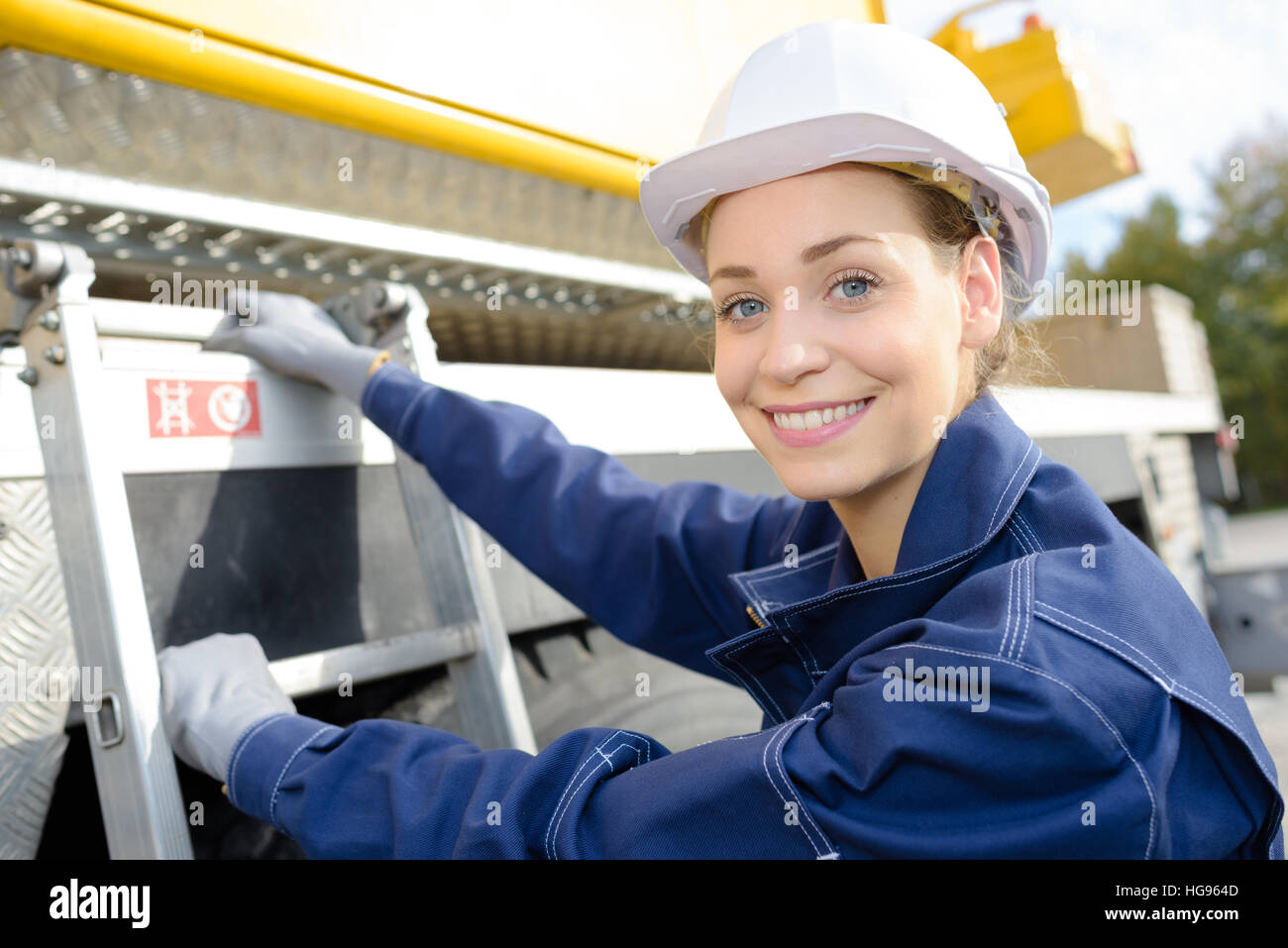 Female truck construction worker hi-res stock photography and images ...