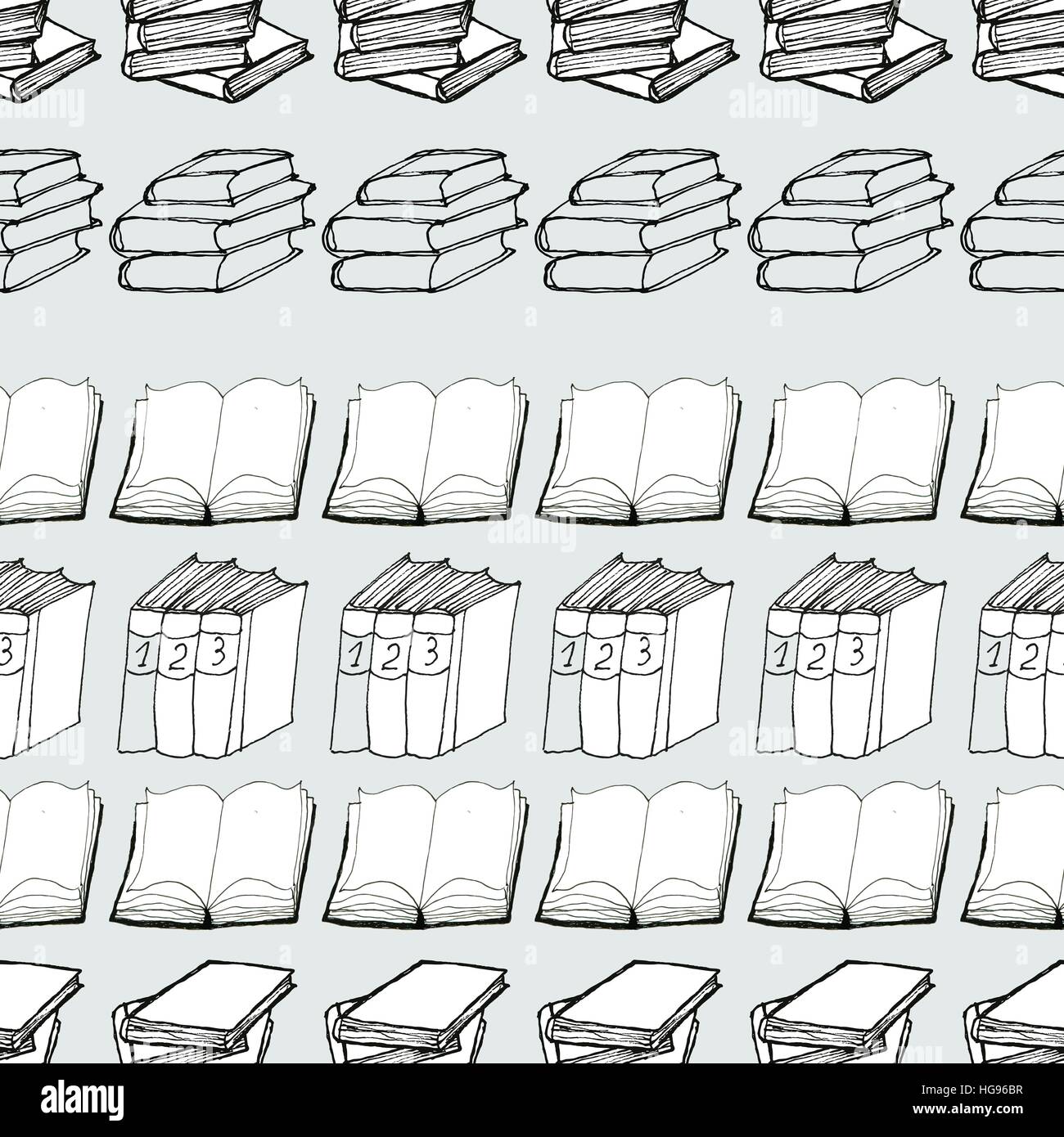 Seamless pattern with books Stock Vector Image & Art - Alamy