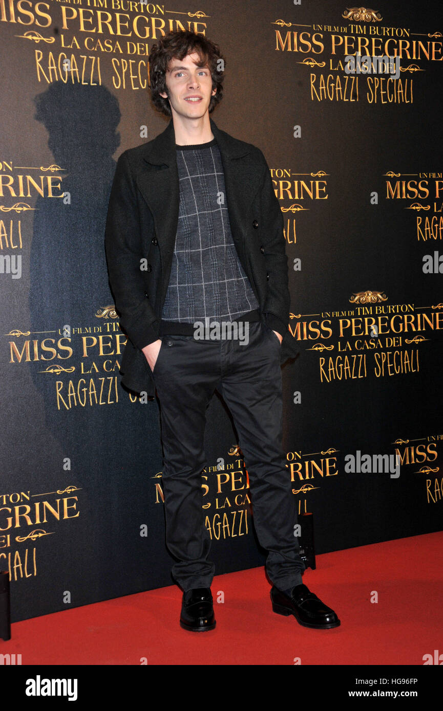 Alessandro Sperduti attending the Rome premiere of 'Miss Peregrine's ...