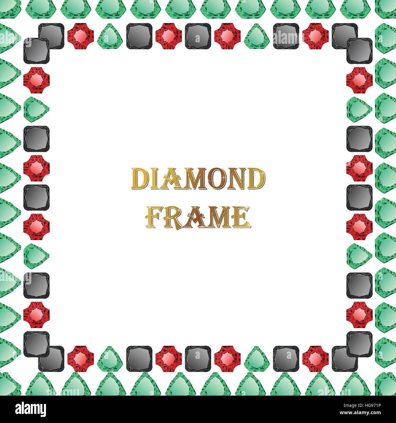 Frame isolated square jewels hi-res stock photography and images - Alamy
