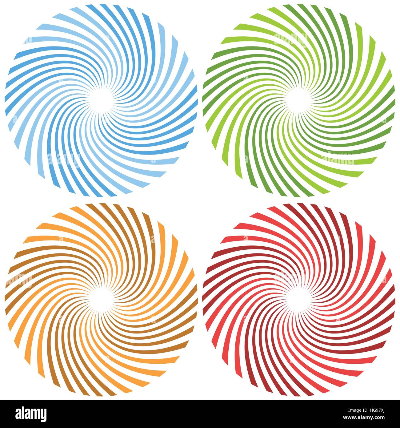 Twisted spirals. Circular rays, beams starburst (sunburst) pattern ...