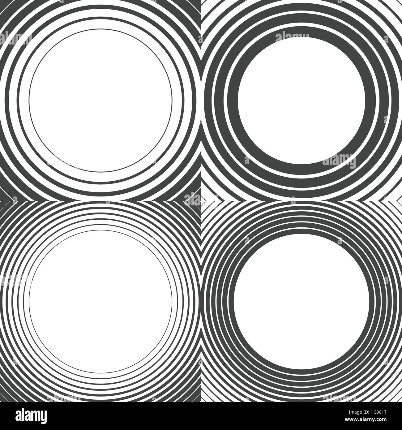 Concentric circles, concentric rings element Stock Vector Image & Art ...