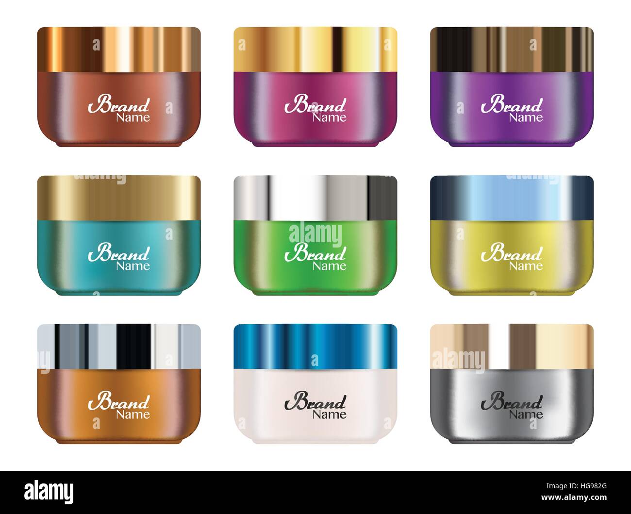 Cosmetic set white bottles Stock Vector Images - Alamy