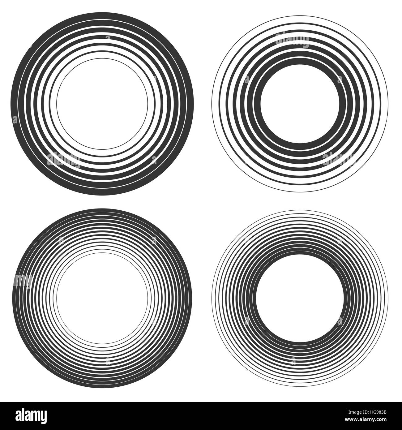Concentric circles, concentric rings element Stock Vector Image & Art ...