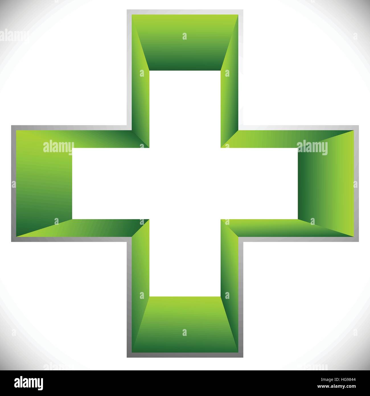 Medical cross icon – 3d cross, plus shape for healthcare, first aid ...