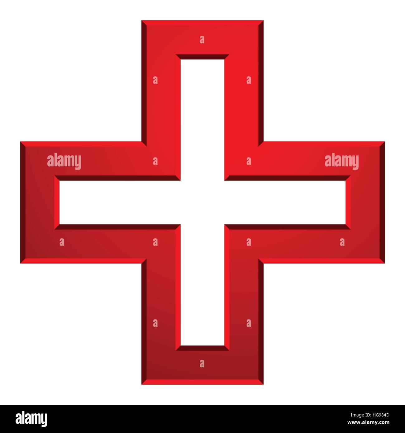 Bright cross as healthcare, first aid icon or logo Stock Vector Image ...