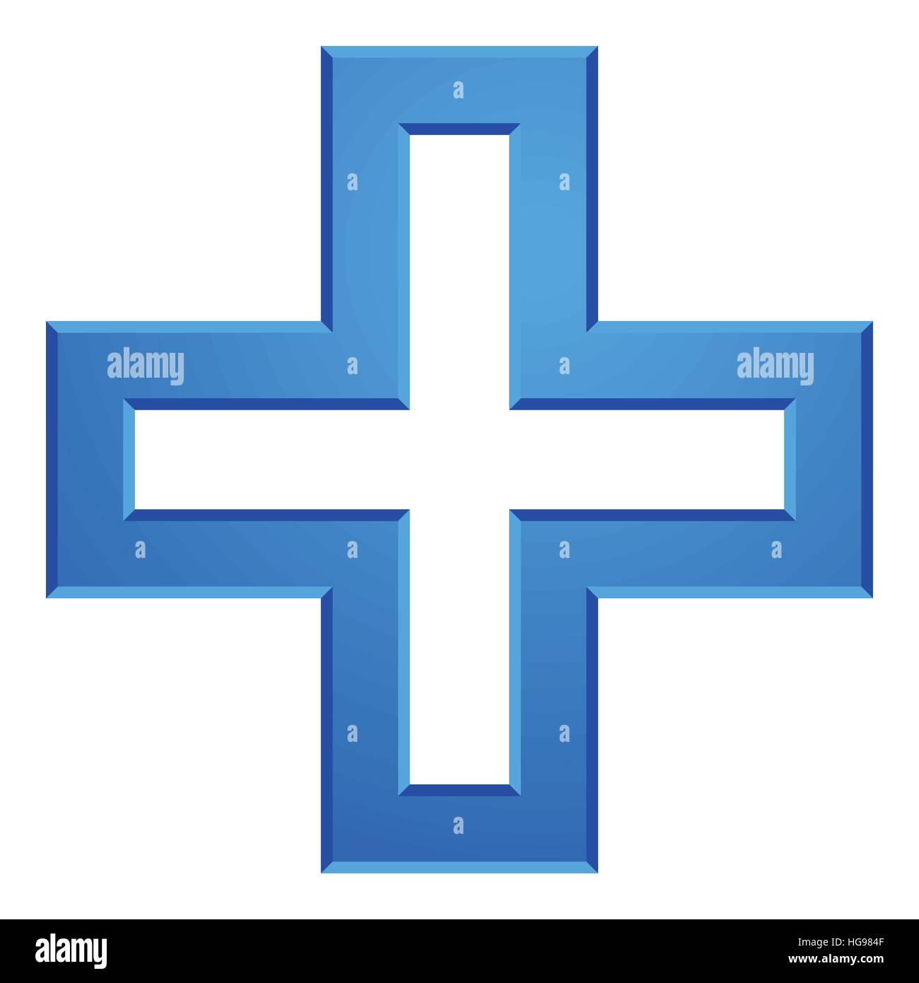 Bright cross as healthcare, first aid icon or logo Stock Vector Image ...