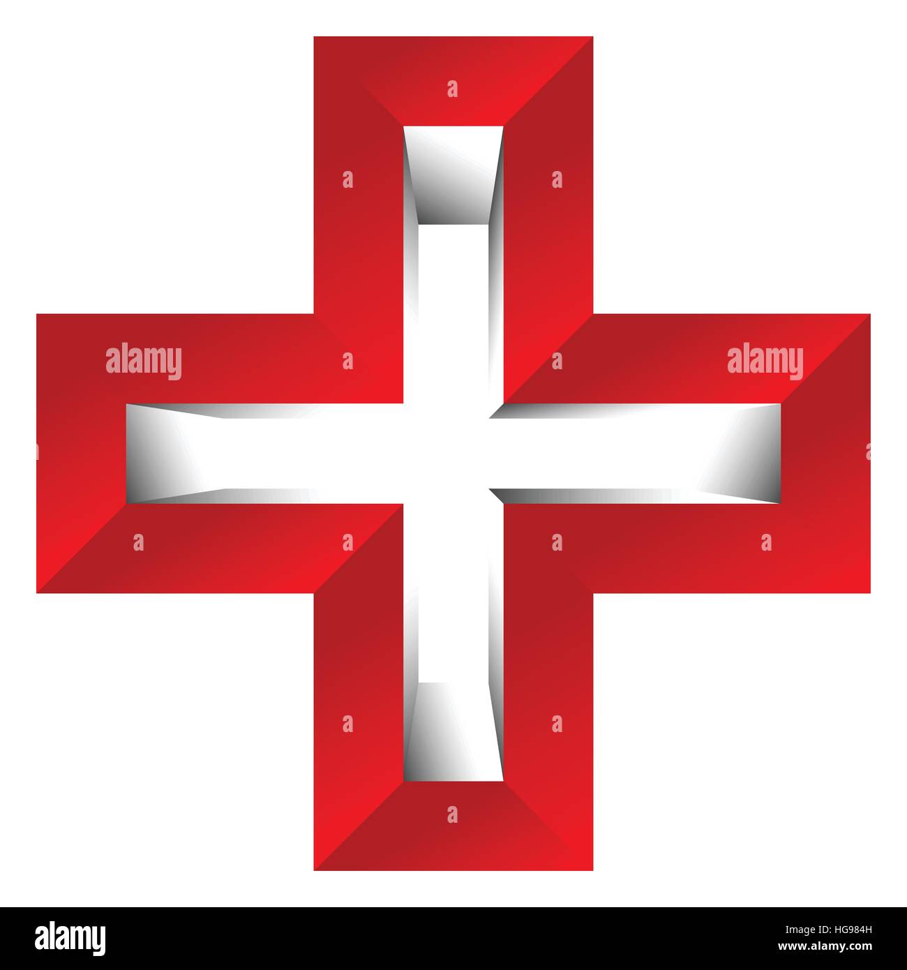Bright cross as healthcare, first aid icon or logo Stock Vector Image ...