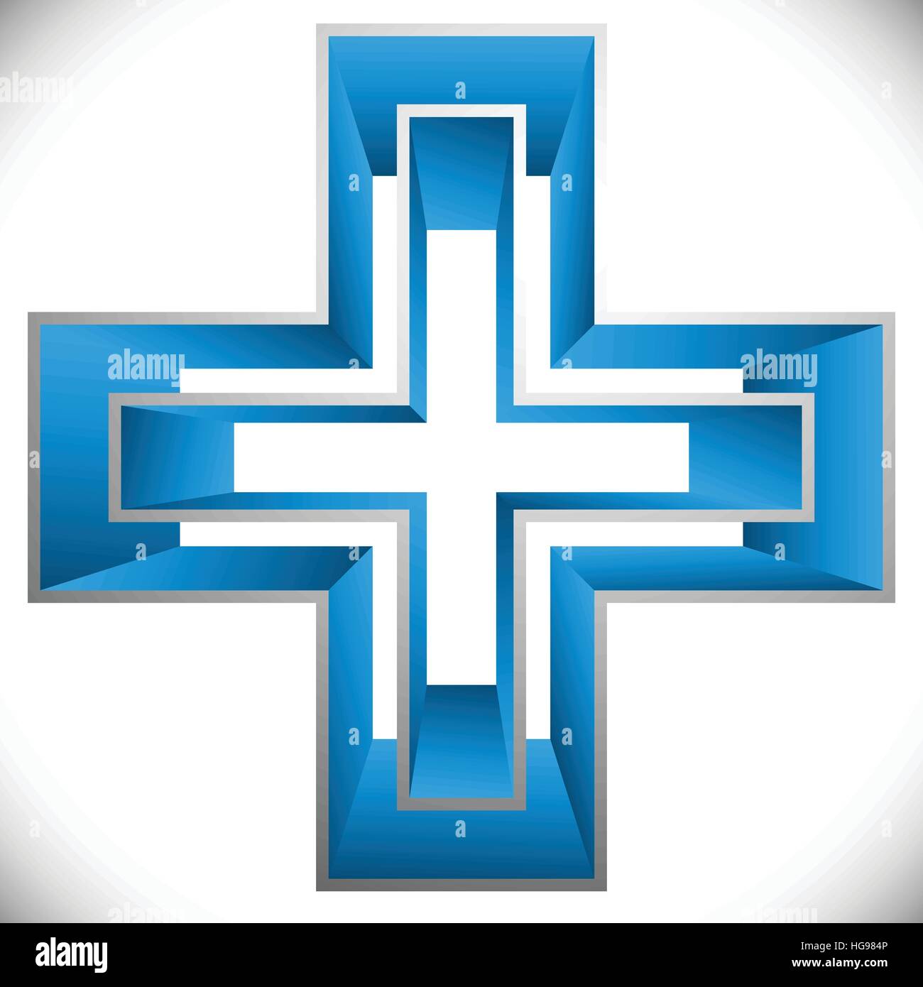 Bright cross as healthcare, first aid icon or logo Stock Vector Image ...