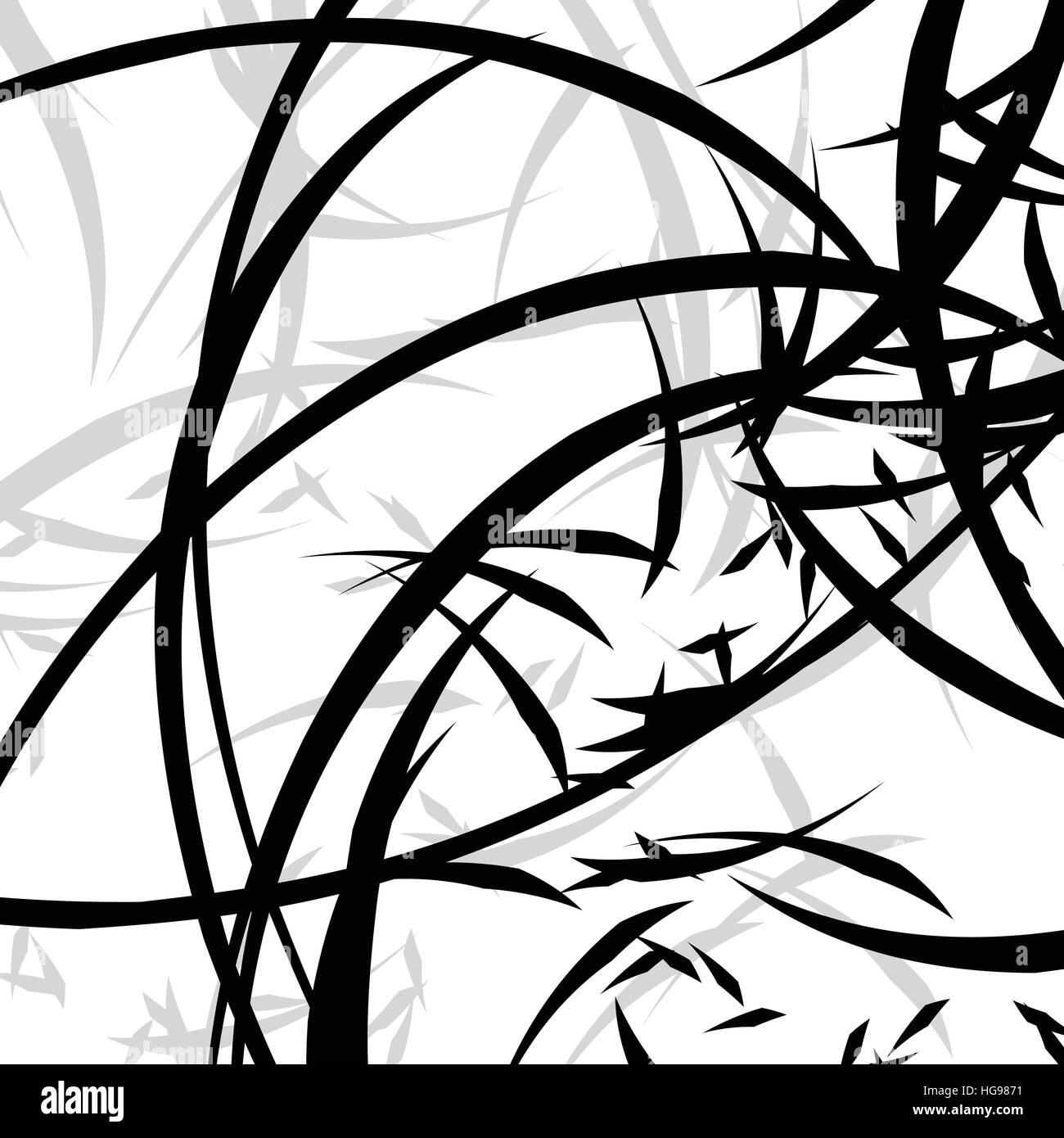 Abstract illustration with curvy lines. Random dynamic lines pattern ...