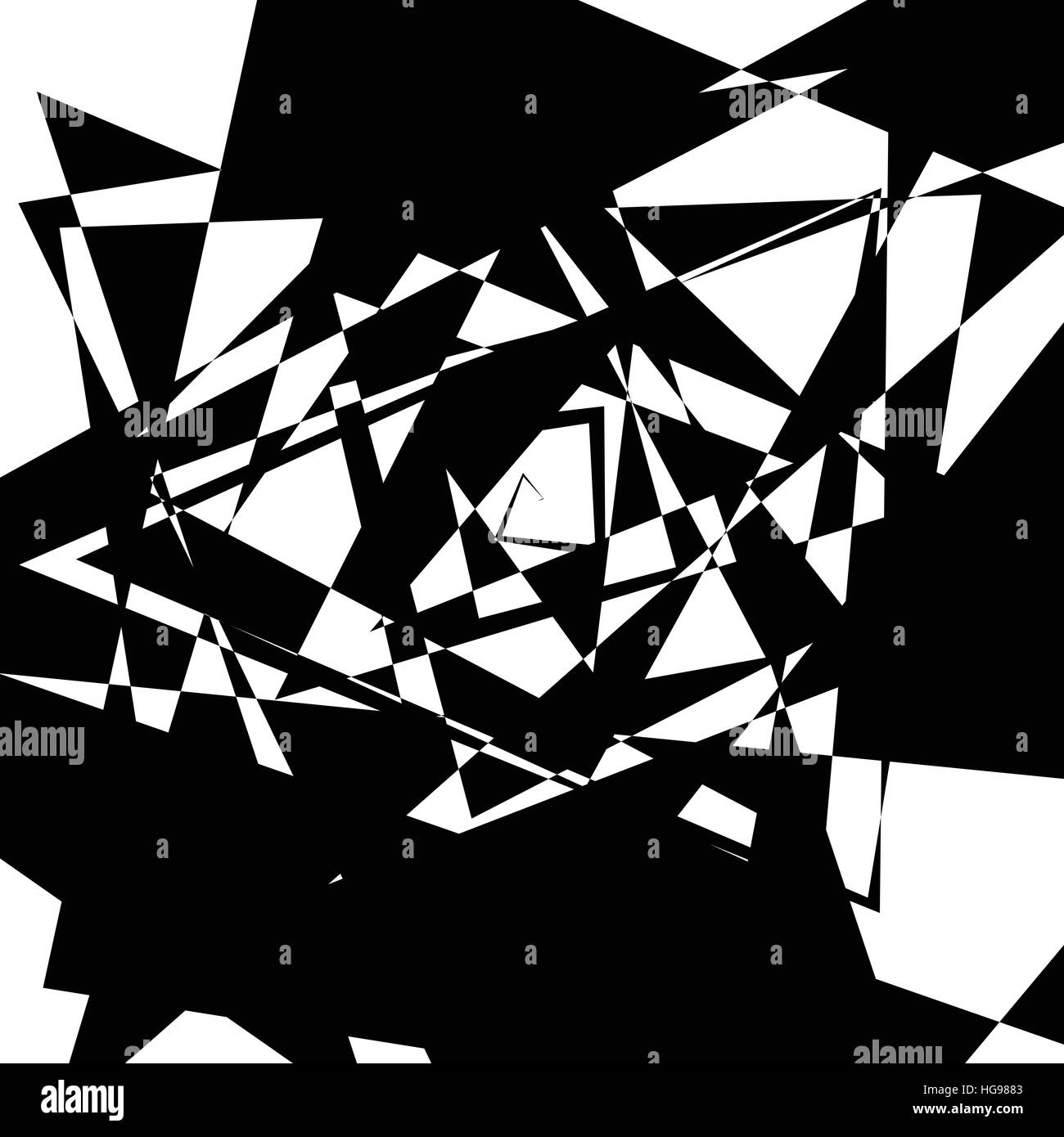 Geometric edgy rough pattern. Abstract black and white art Stock Vector ...