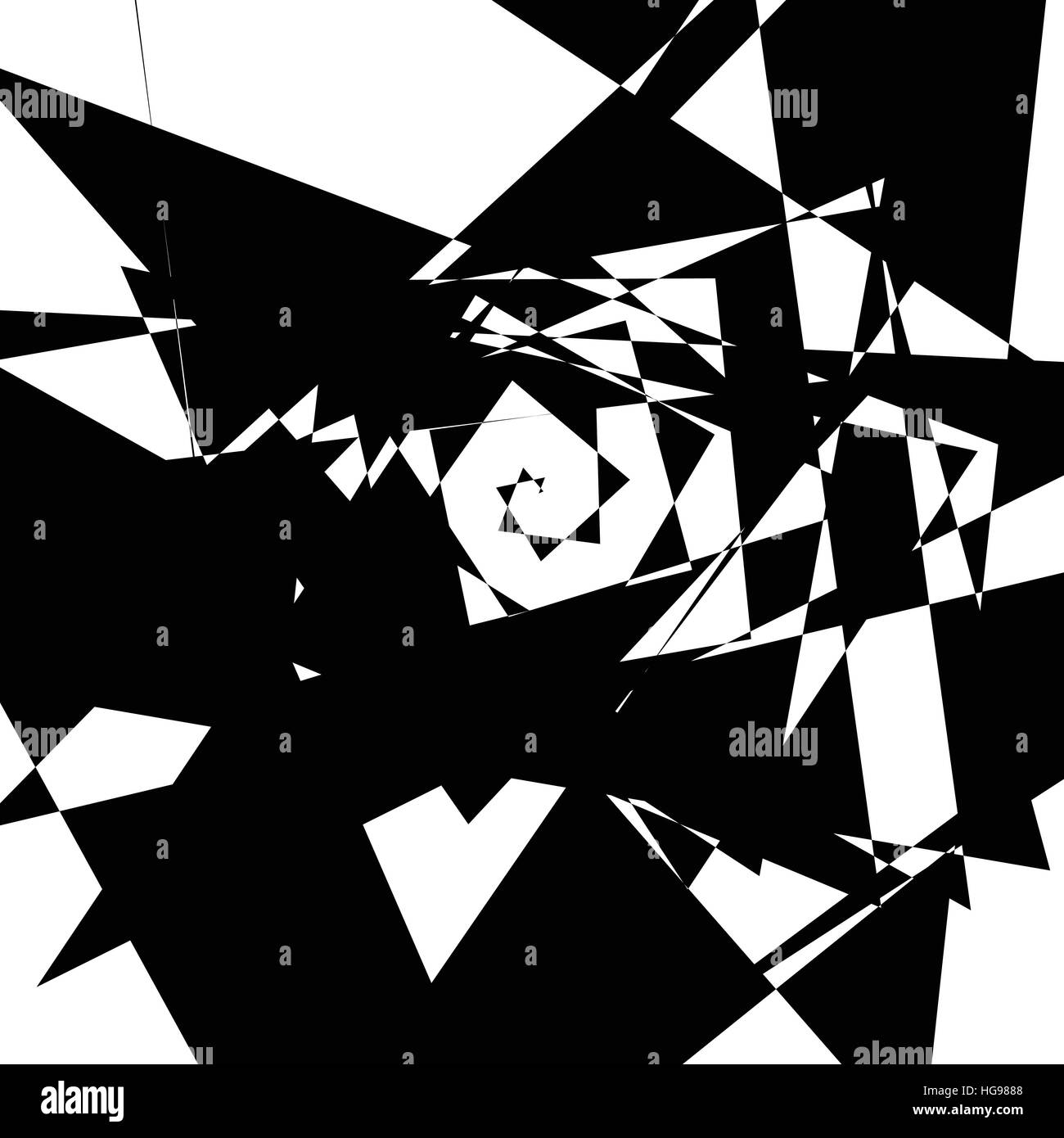 Geometric edgy rough pattern. Abstract black and white art Stock Vector ...