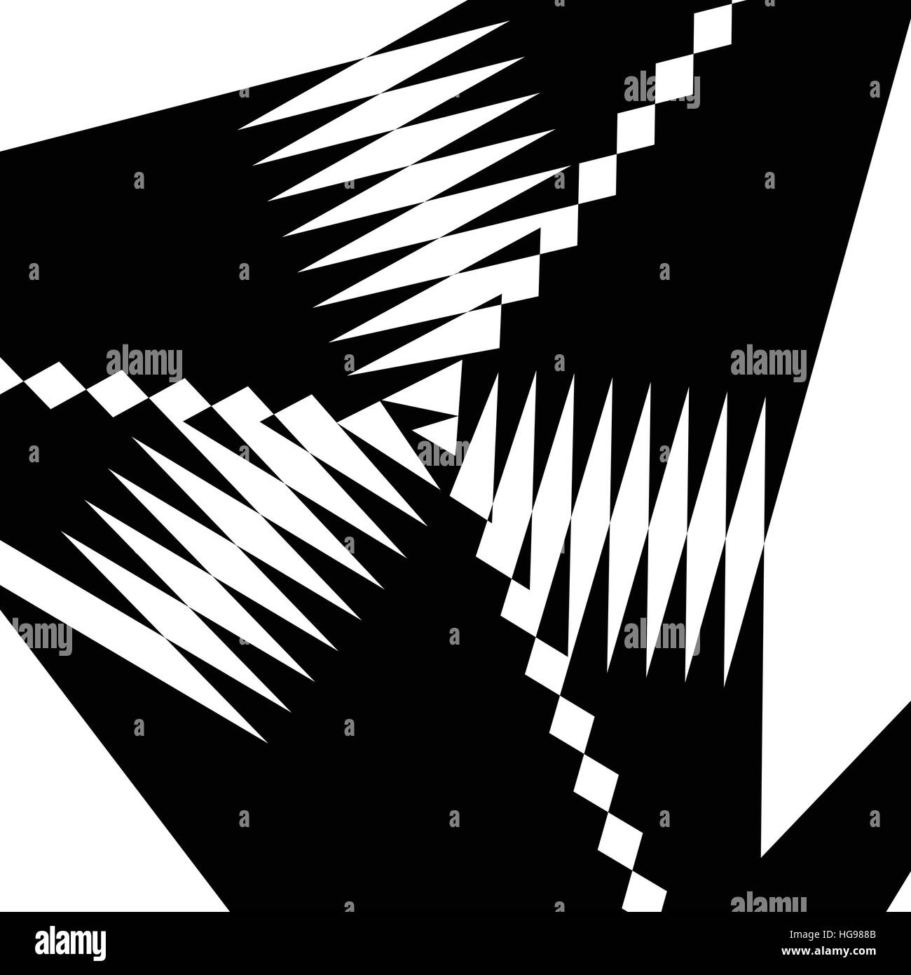 Geometric edgy rough pattern. Abstract black and white art Stock Vector ...