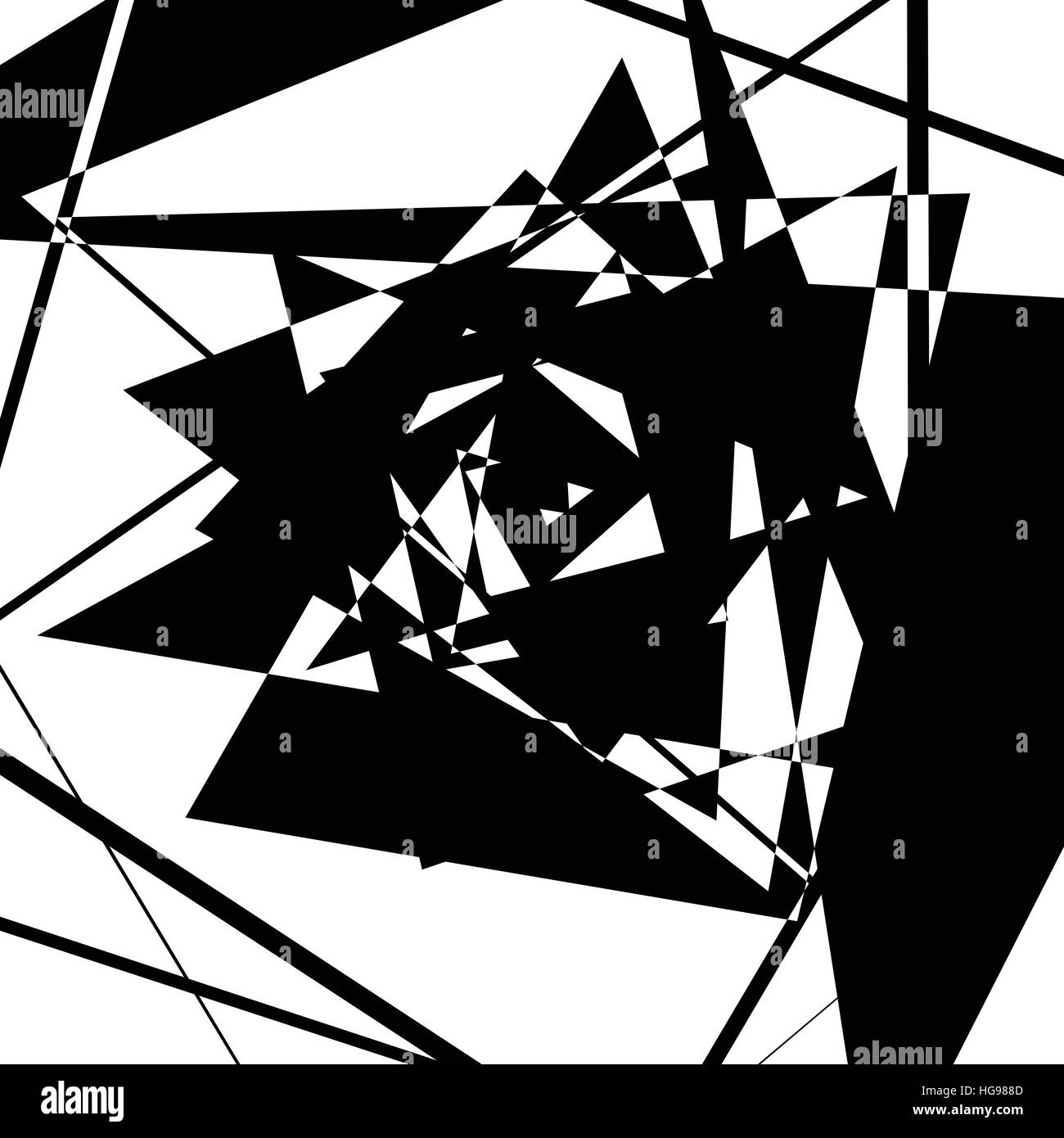 Geometric edgy rough pattern. Abstract black and white art Stock Vector ...