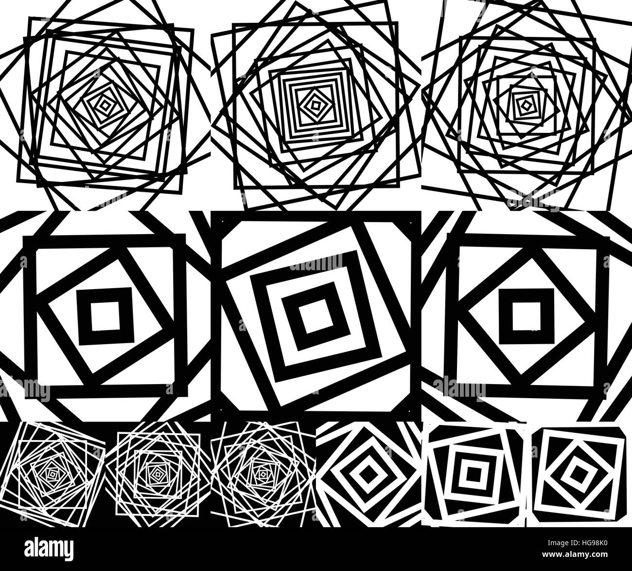 Geometric edgy rough pattern. Abstract black and white art Stock Vector ...