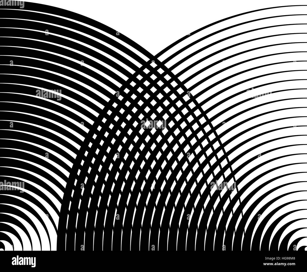 Grid, mesh pattern of circles with dynamic lines. Circular grid Stock ...