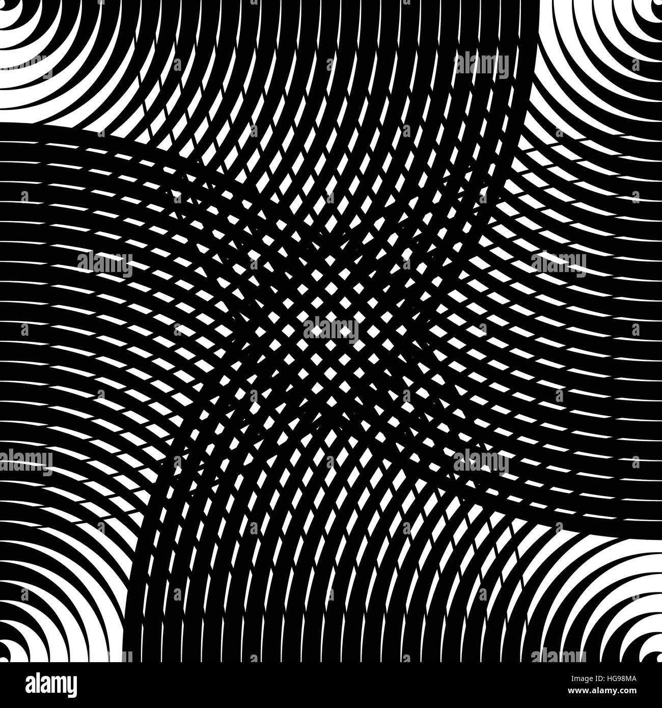 Grid, mesh pattern of circles with dynamic lines. Circular grid Stock ...