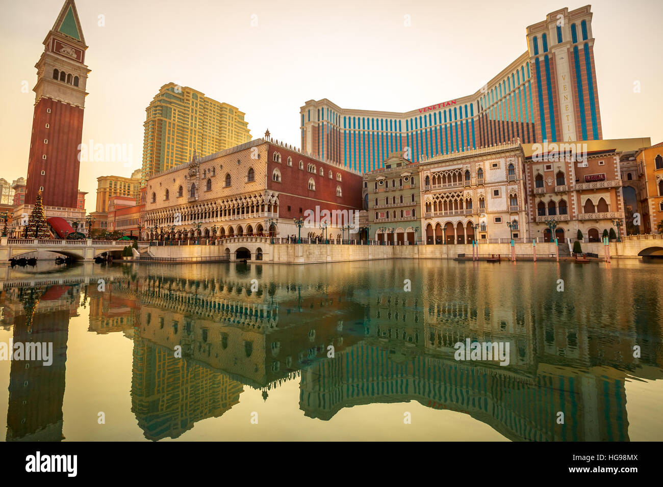 Macao skyline sunset Stock Photo - Alamy