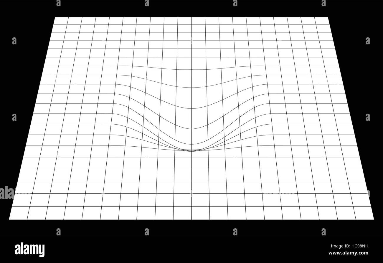 Bent grid in perspective. 3d mesh with convex distortion Stock Vector ...
