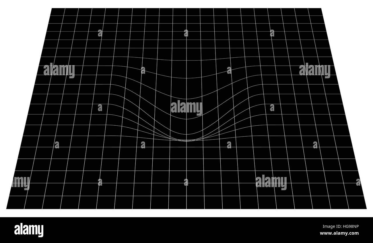 Bent grid in perspective. 3d mesh with convex distortion Stock Vector ...
