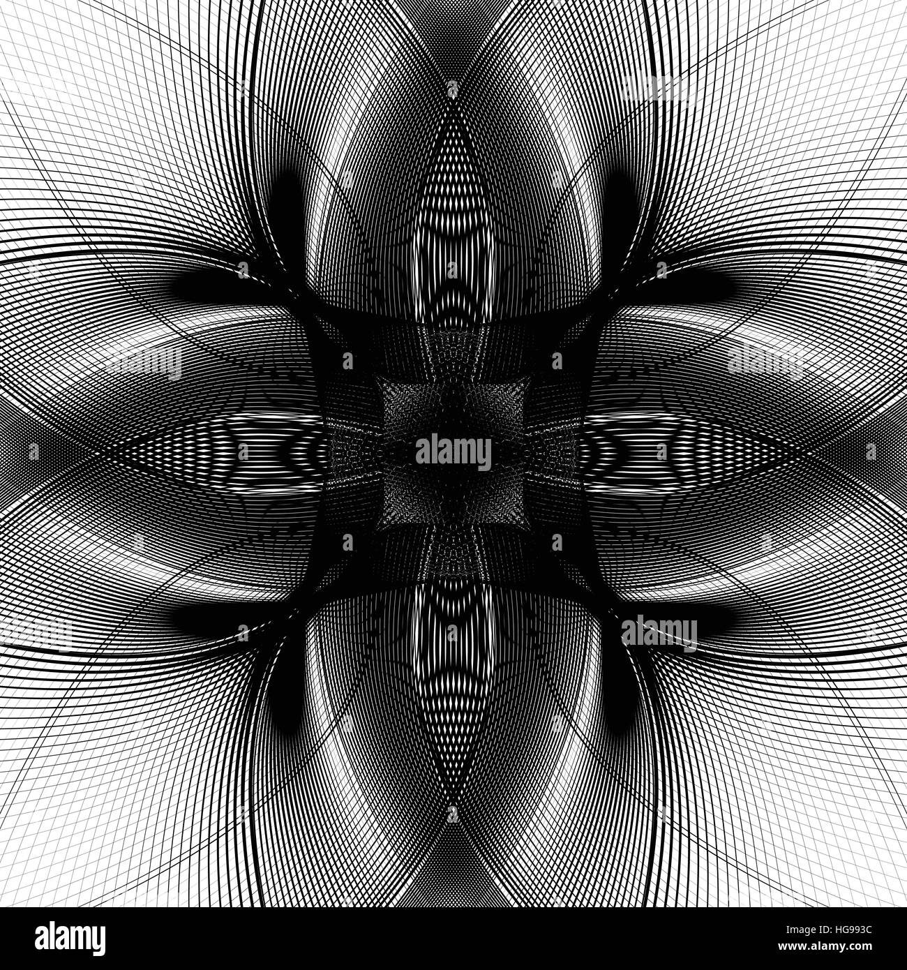 Deformed monochrome pattern. Abstract geometric distorted element Stock ...