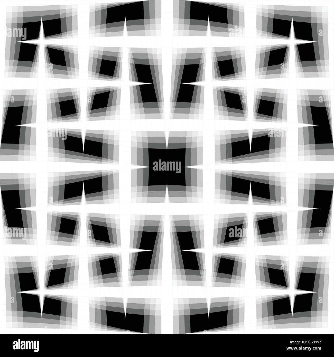 Monochrome seamless pattern of interlaced fading lines. Grid, mesh seamlessly repeatable ...