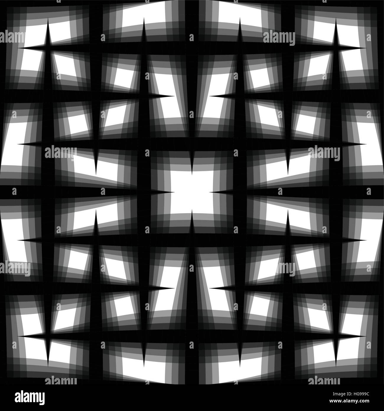 Monochrome seamless pattern of interlaced fading lines. Grid, mesh ...