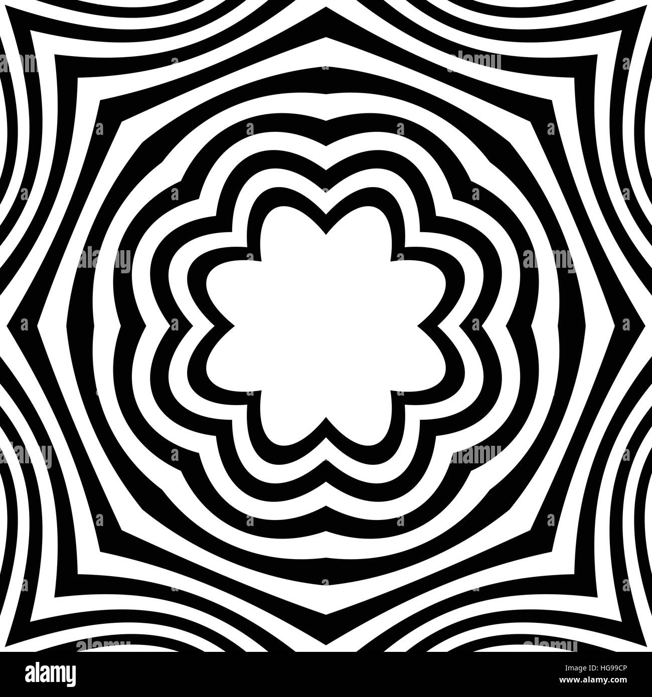 Radial geometric graphic with distortion effect. Irregular radiating ...