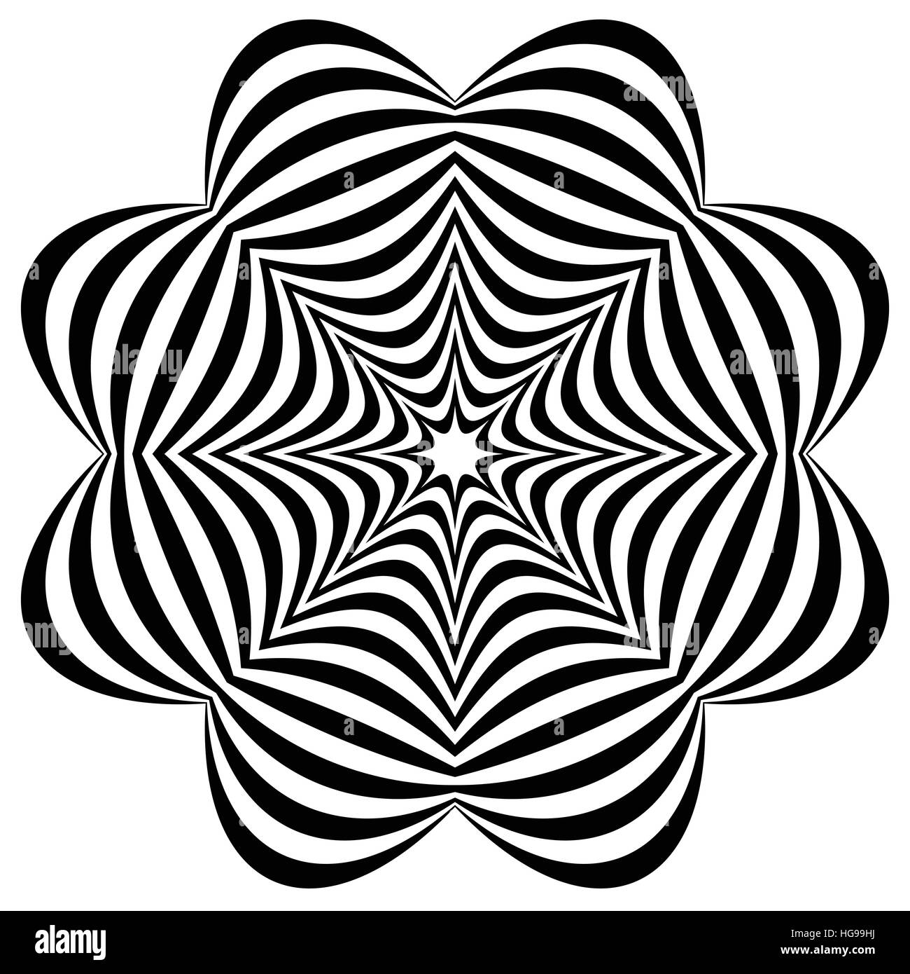 Radial element(s) with distortion, deformation effect. Abstract ...