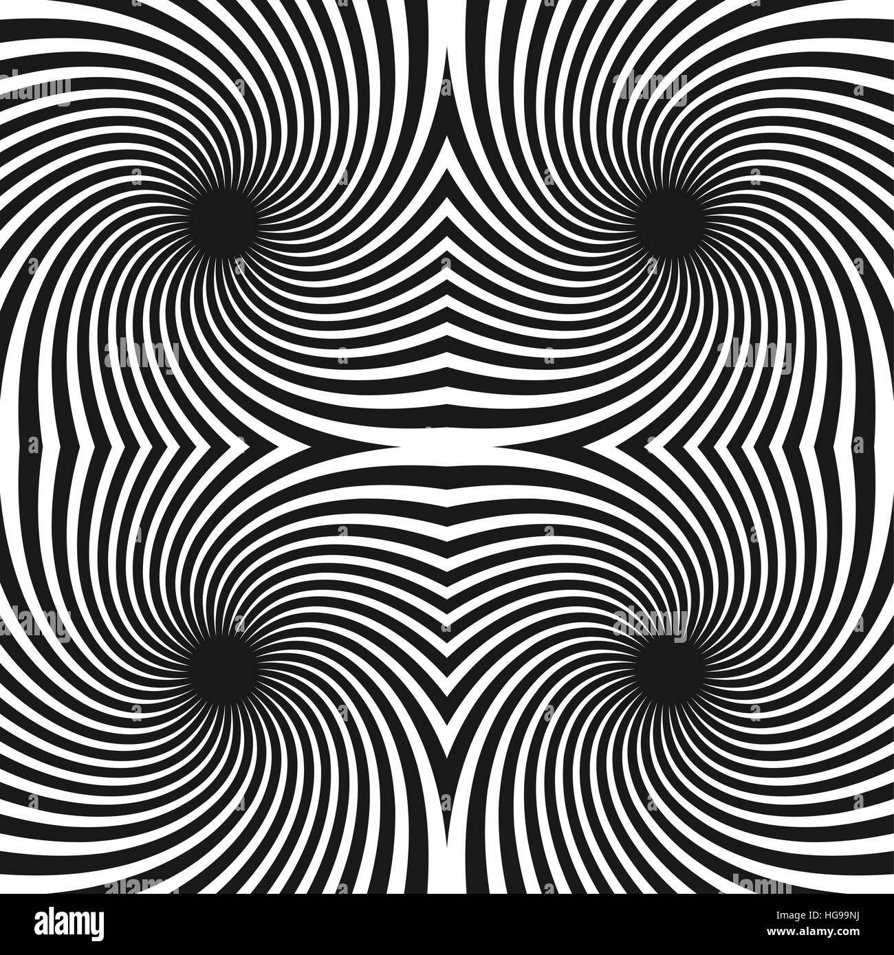 Seamless swirl pattern. Radiating lines with spiral distortion ... Seamless swirl pattern. Radiating lines with spiral distortion ...