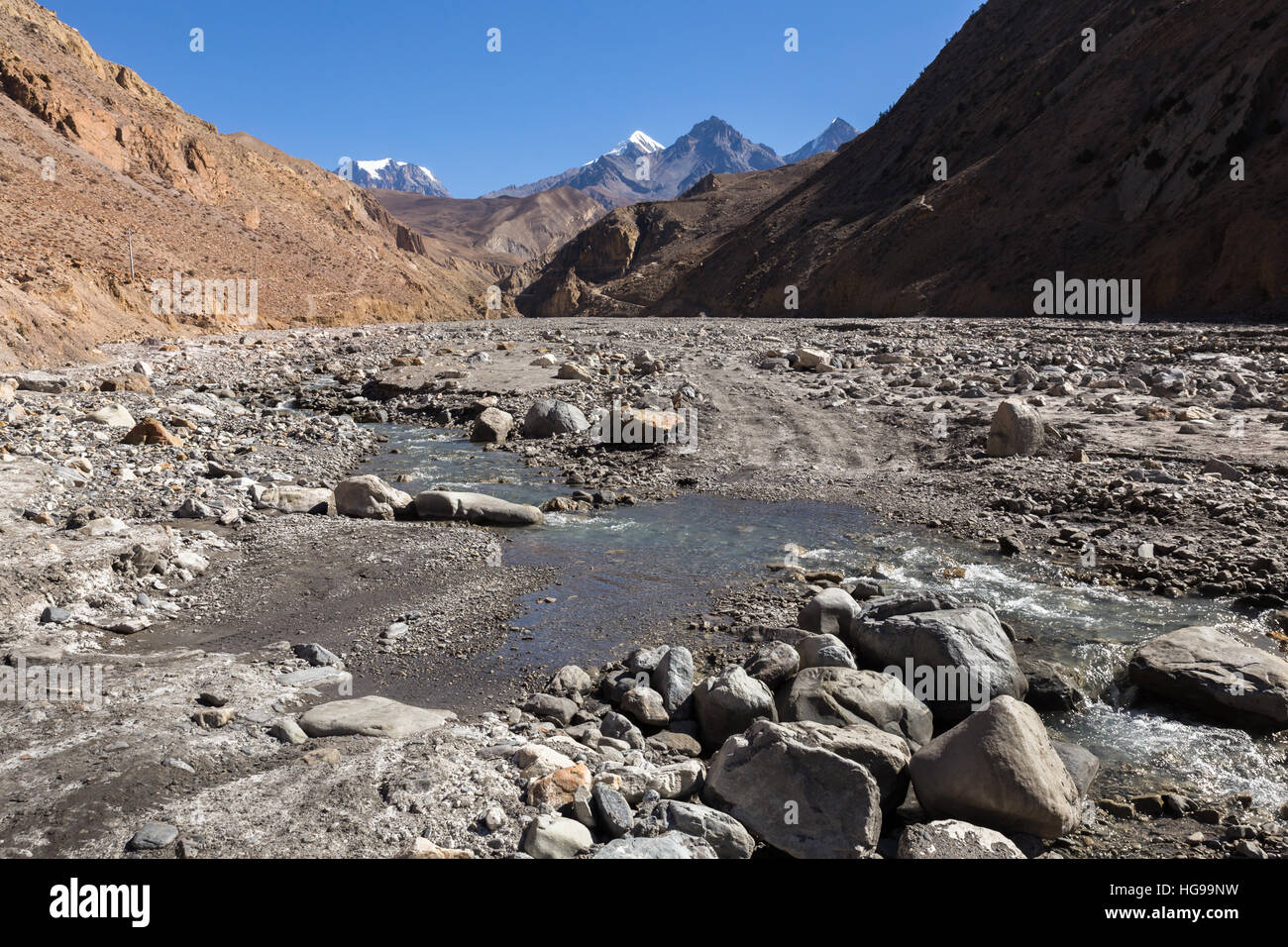 road over a stream in mountain gorge Stock Photo - Alamy