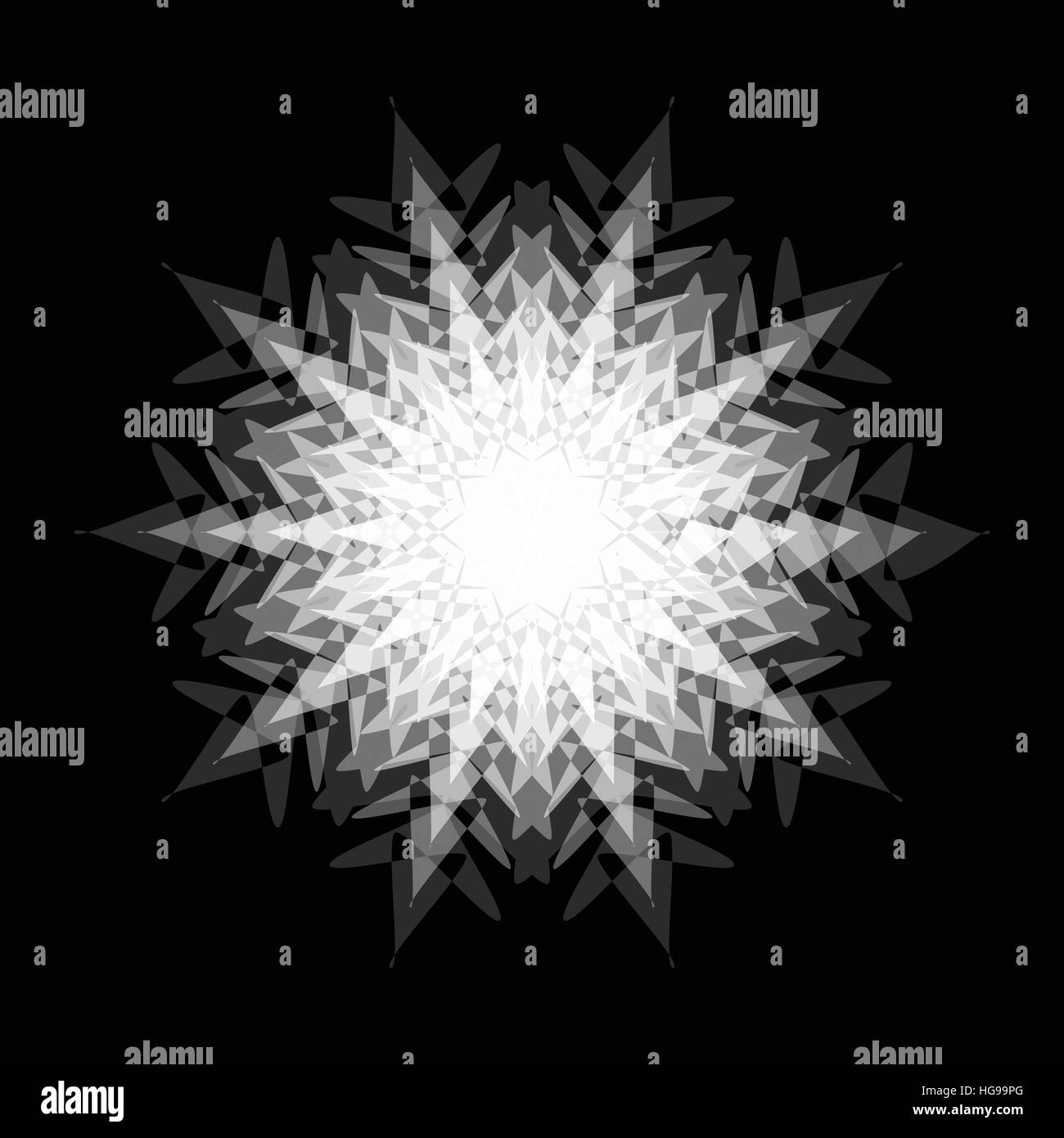 Symbolic sacred geometry element. Abstract circular, radial pattern ...