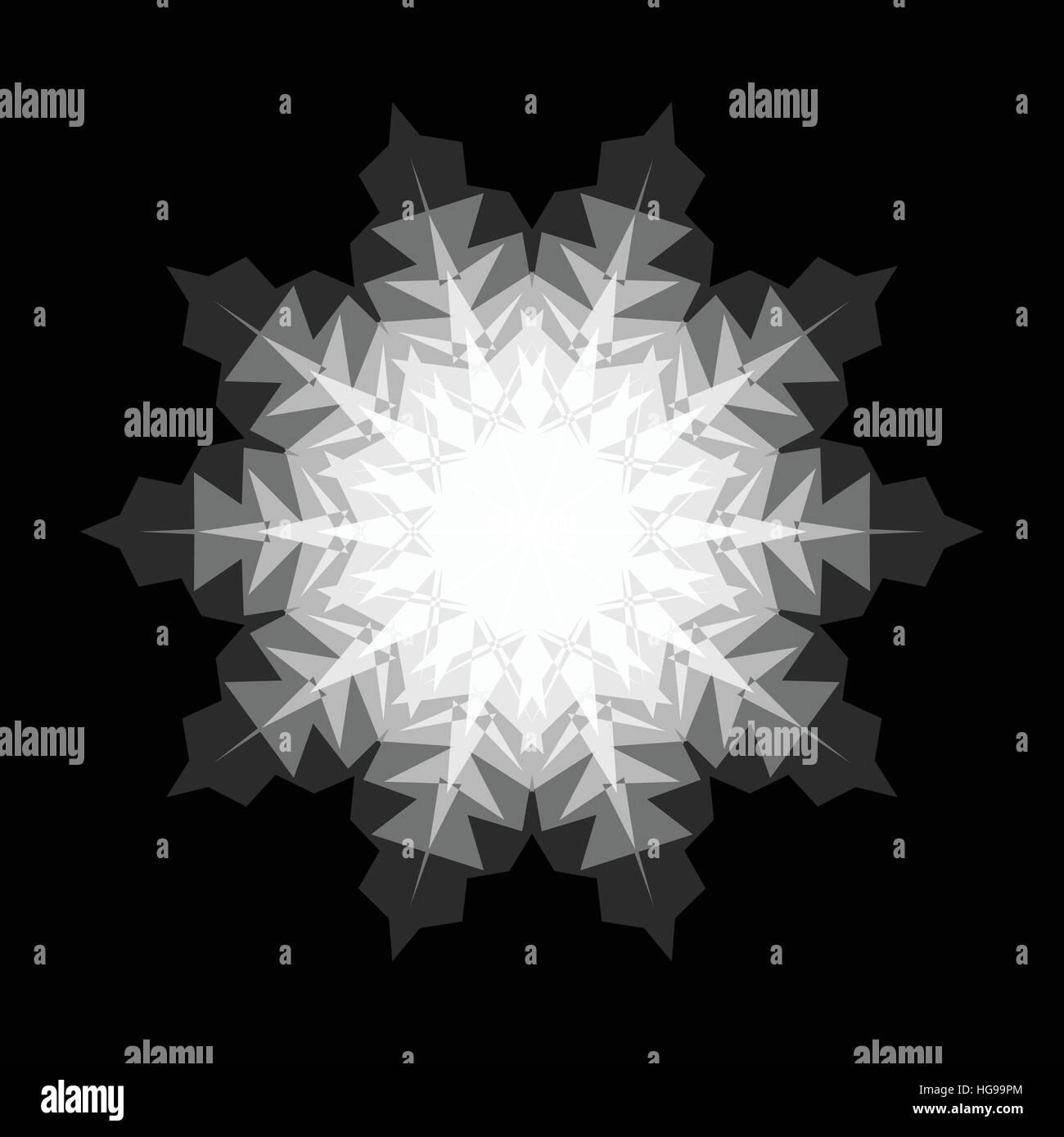 Symbolic sacred geometry element. Abstract circular, radial pattern ...