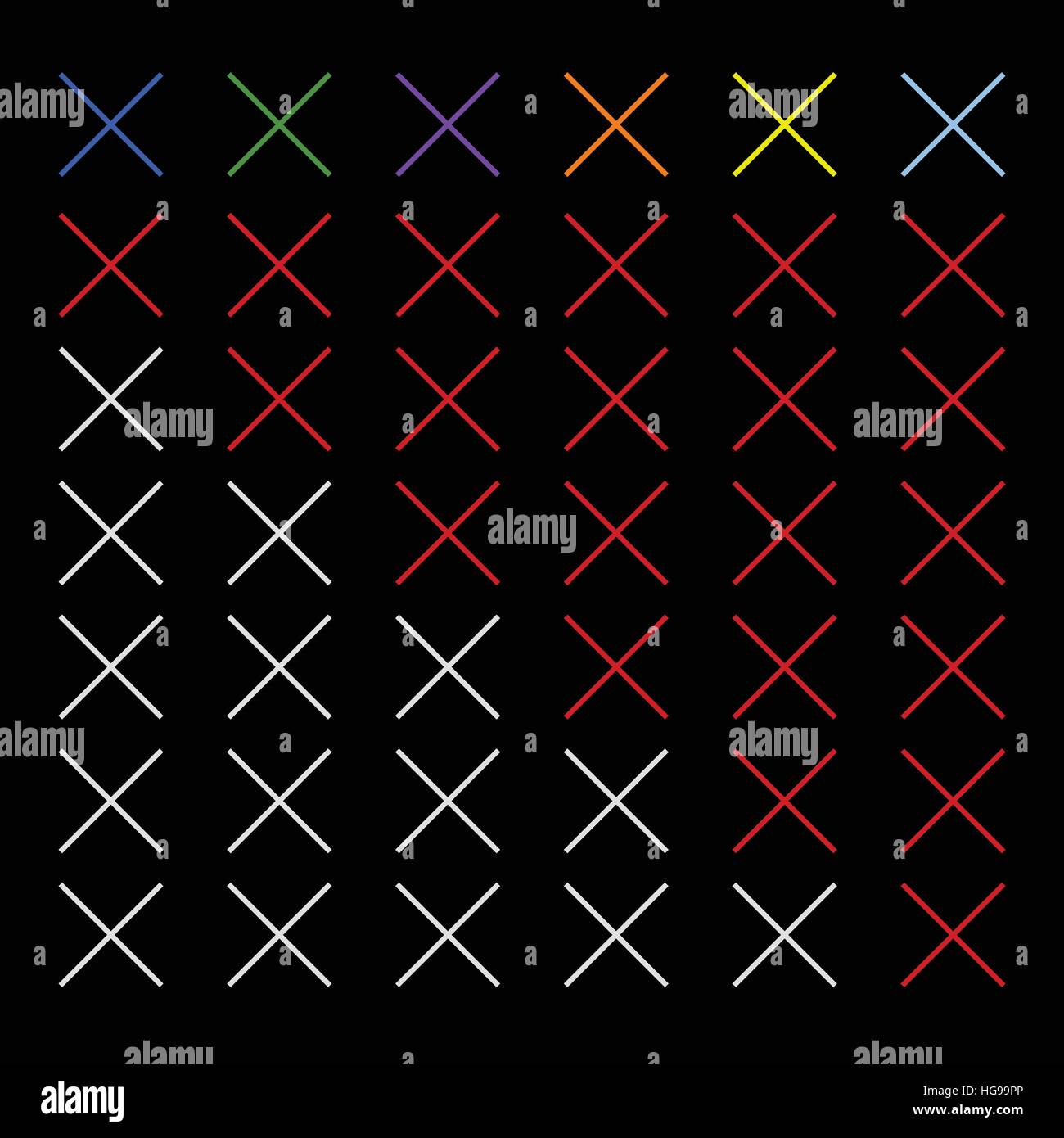 Progress, level indicator with 7 color for steps, phases, progression ...