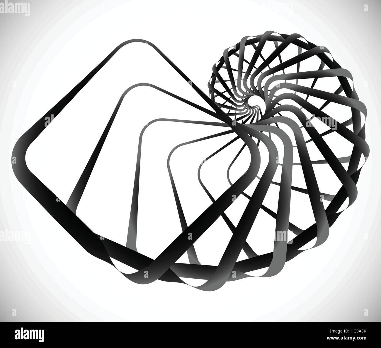 Geometric spiral element made of squares Stock Vector Image & Art - Alamy