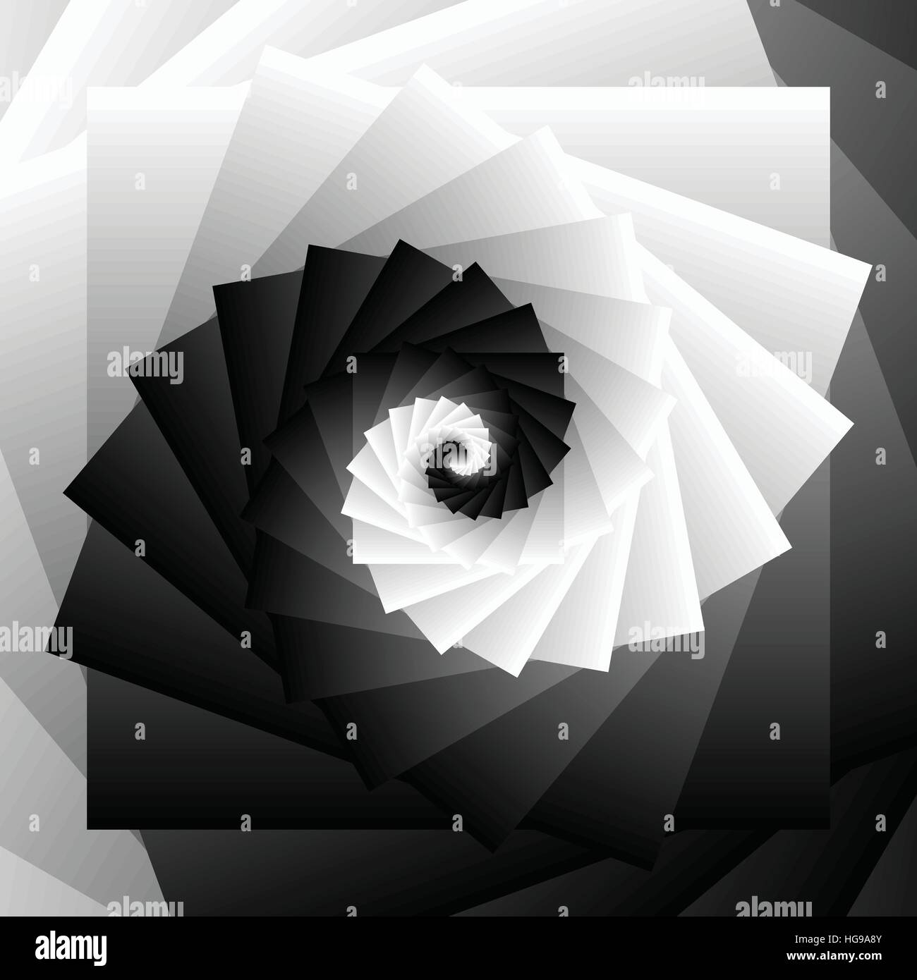 Spiral of rotating squares. Abstract fractal art Stock Vector Image ...