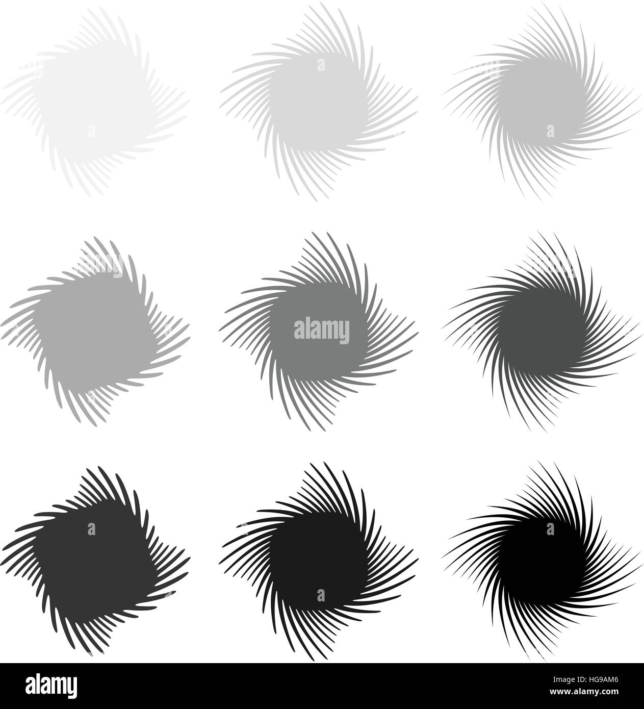 Element(s) with rotating distortion, spiral effect. Abstract geometric ...