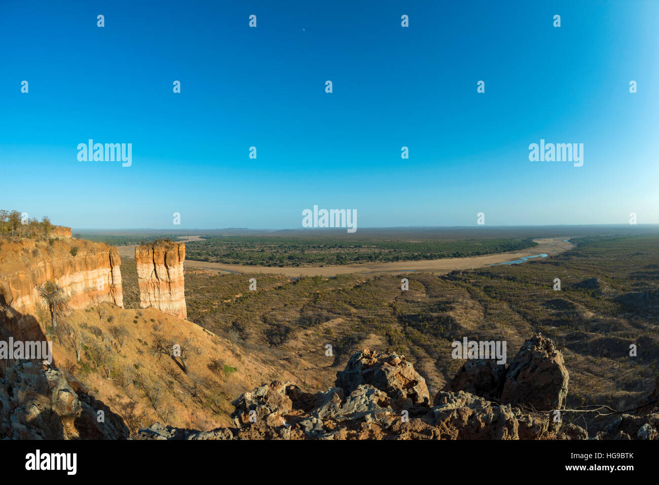 Chilojo cliffs from above Runde River Gonarezhou Stock Photo - Alamy