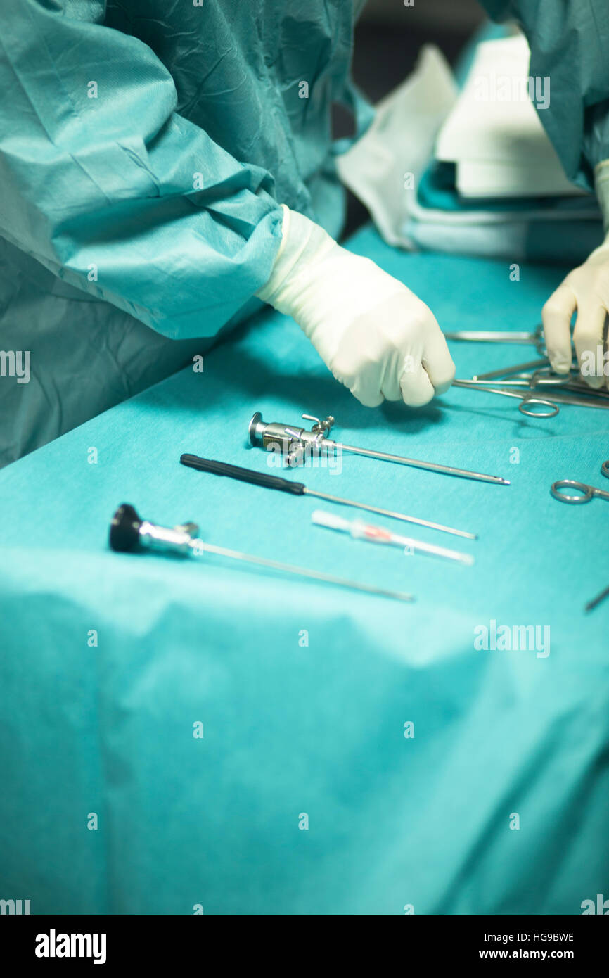 Surgery instrumentation in emergency room operating theater operation ...