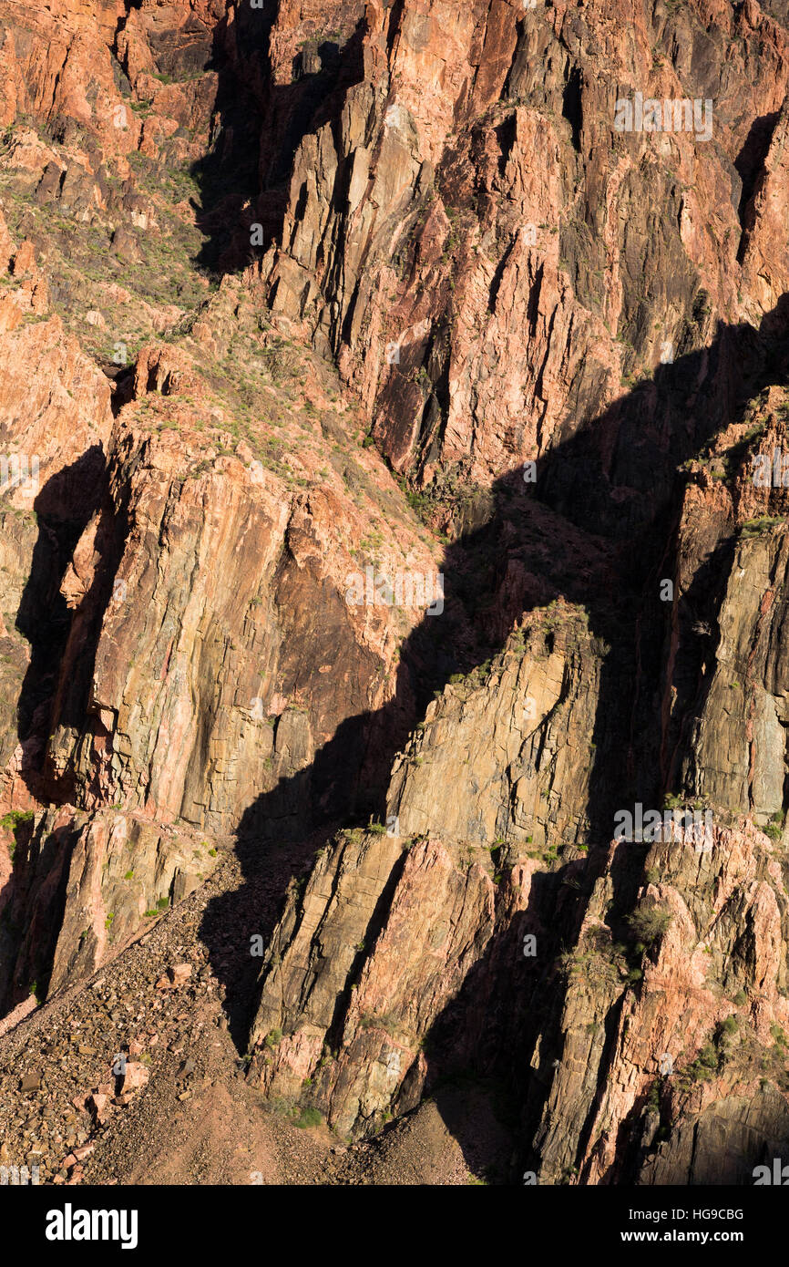 The Vishnu Basement Rocks of the Grand Canyon creating abstract ...