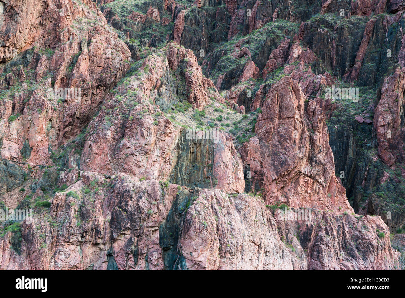 The Vishnu Basement Rocks of the Grand Canyon creating abstract ...