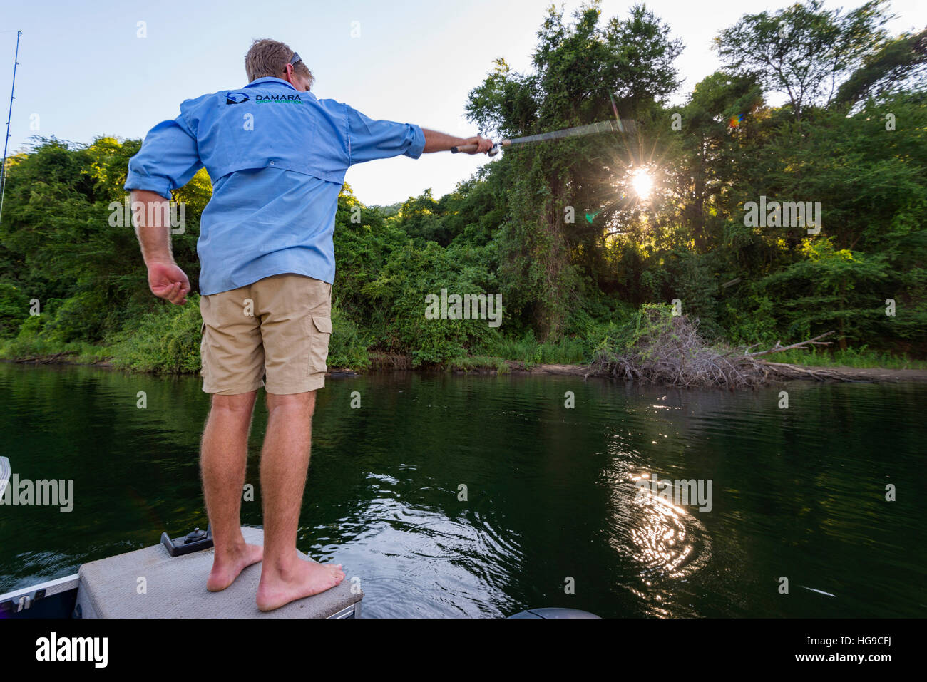 Fishing angling bream tiger Zambezi River Zimbabwe Stock Photo - Alamy