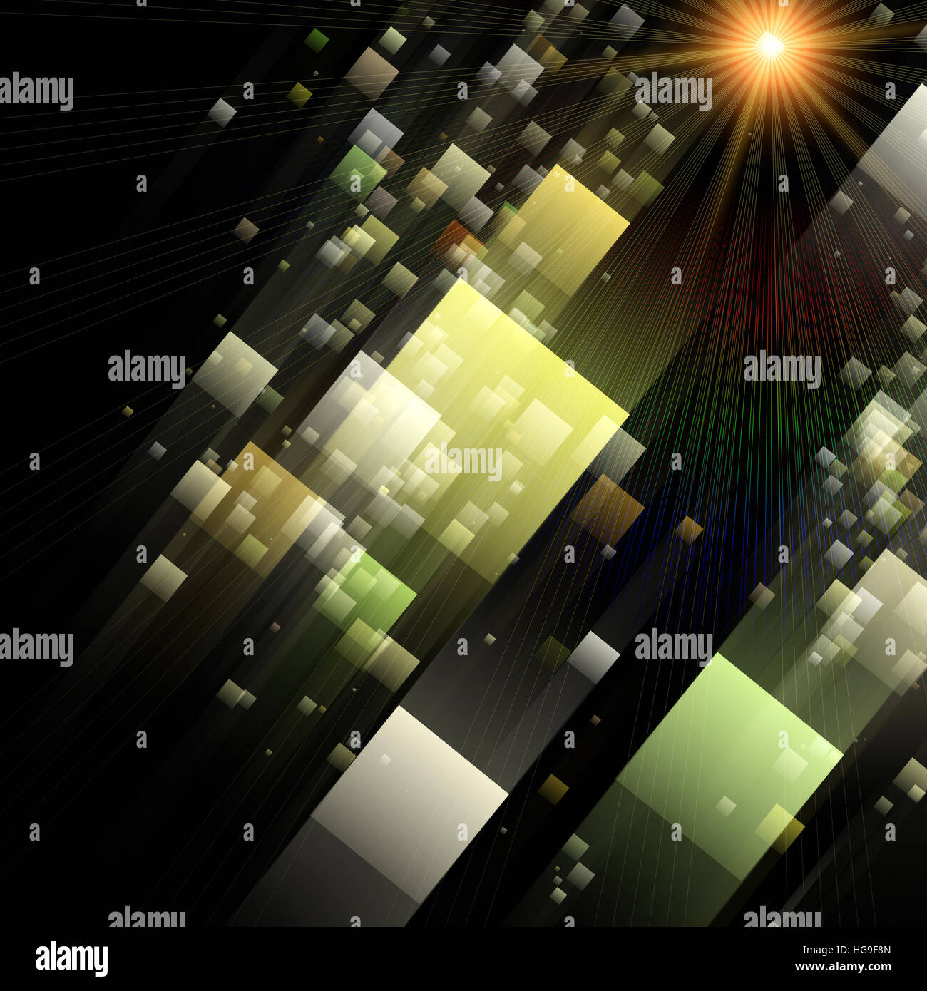 Futuristic abstract square background design illustration with light ...