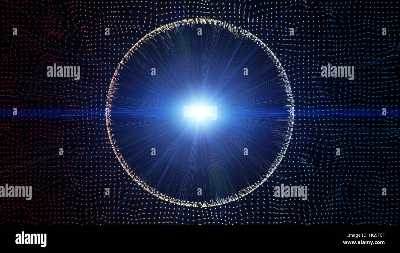 Futuristic particle background design with lights Stock Photo - Alamy
