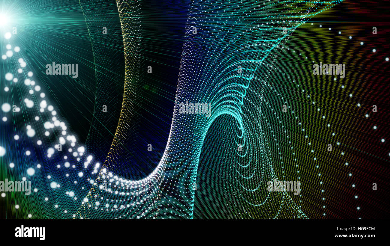 Futuristic particle background design with lights Stock Photo - Alamy