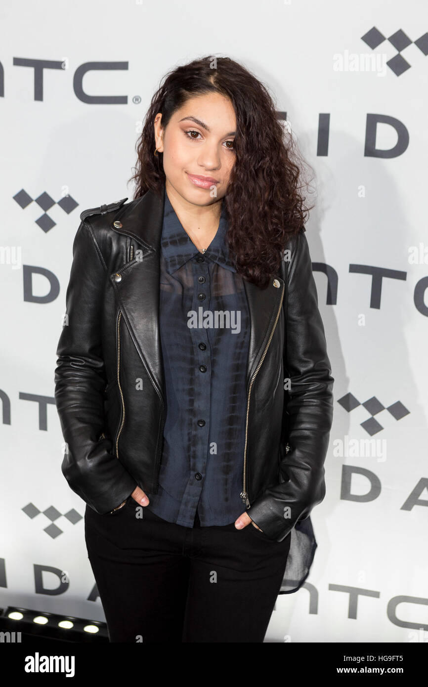Singer Alessia Cara arrives at the Barclays Center to perform at the ...