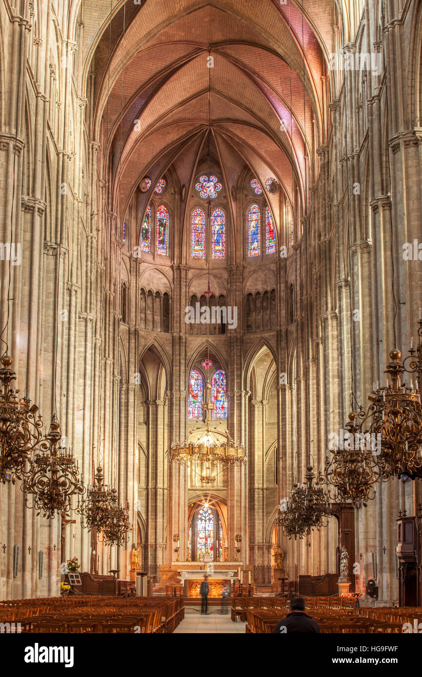 Interior bourges cathedral bourges cher hi-res stock photography and ...